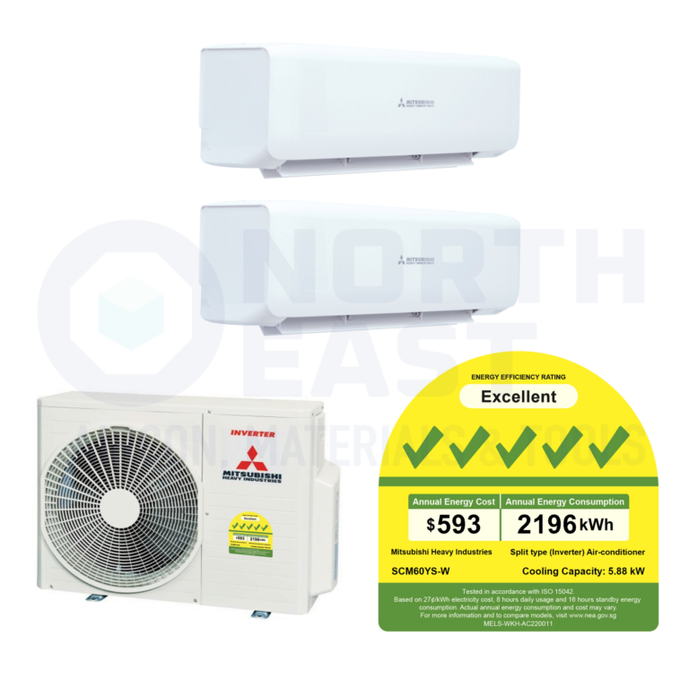 Mitsubishi Heavy Industries System 2 Aircon SCM60YSW / SRK13YVSW7 X 2 ...