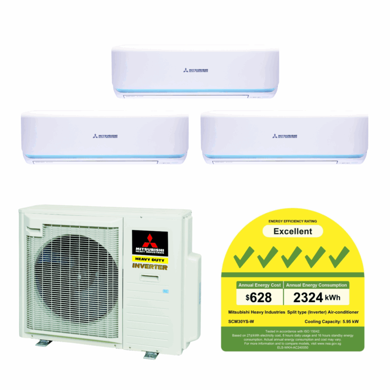 Mitsubishi Heavy Industries System 3 Aircon with WIFI SCM30YSW ...