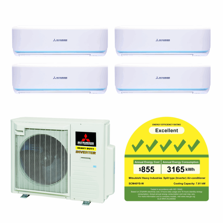 Mitsubishi Heavy Industries System 4 Aircon with WIFI SCM40YSW ...